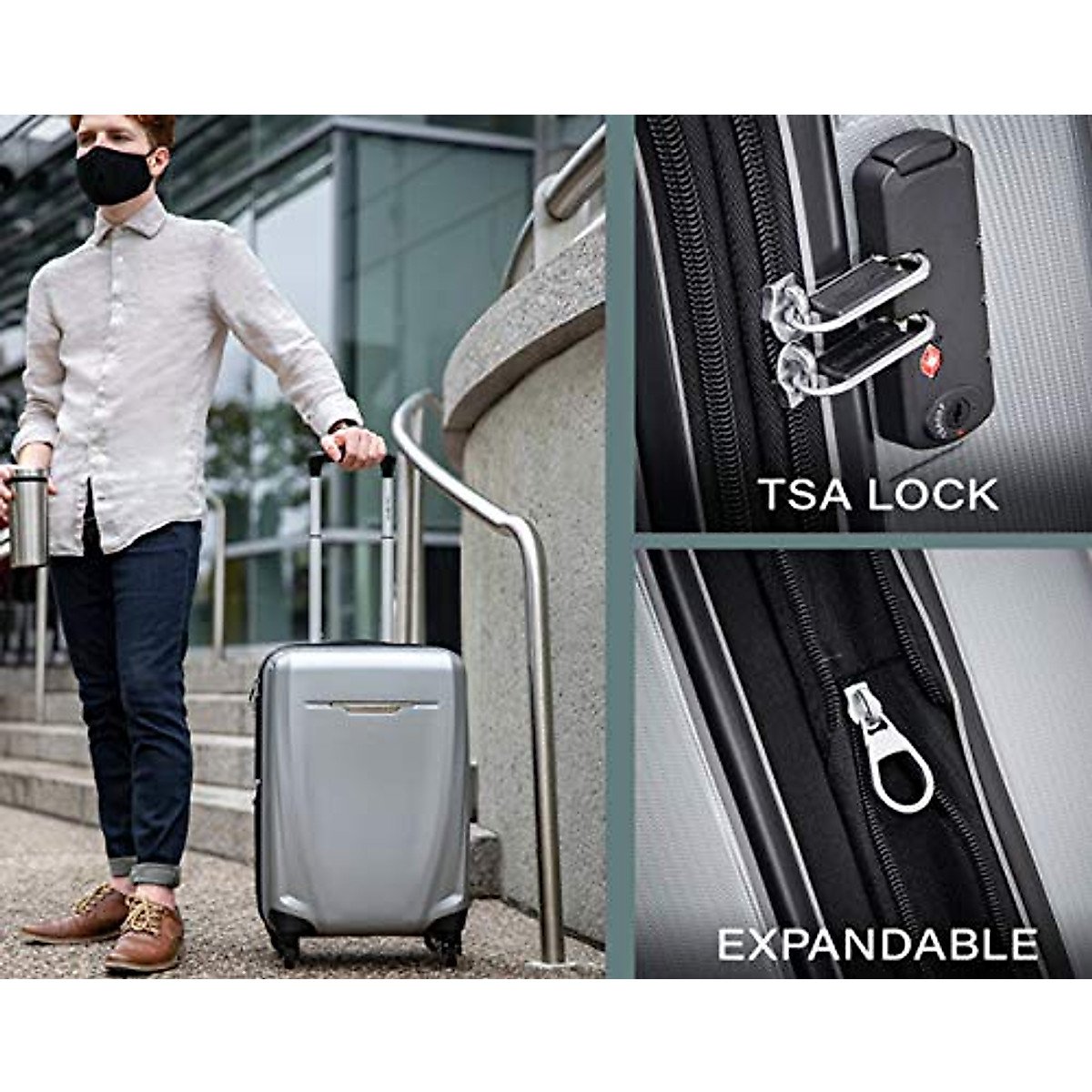 Samsonite Winfield 3 DLX Hardside Luggage with Spinners, Carry-On 20-Inch, Silver