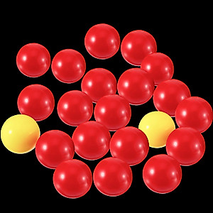 Gejoy 42 Pieces Game Replacement Marbles 2 Sets Game Replacement Balls Compatible with Hungry Hungry Hippos, 38 Red Balls and 4 Yellow Balls