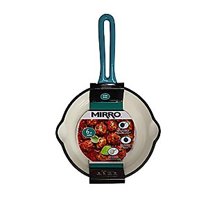 Mirro MIR-19060 6" Mini Cast Iron Skillet, Teal, Ready to Use