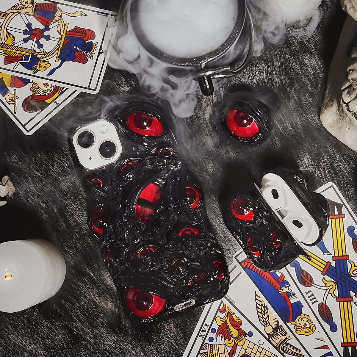 Techypop- Cat Eye in the Dark Handmade Phone Case (Compatible with iPhone 15 Pro)