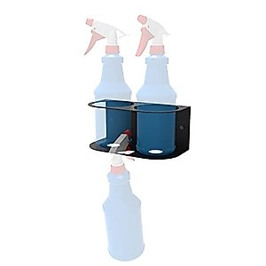 HQYing Steel Spray Bottle Holder, Storage Rack for Garage and Home, Craft Workspace Paint Bottle, Easy Install Wall Mount with Hardware (2 Bottles)