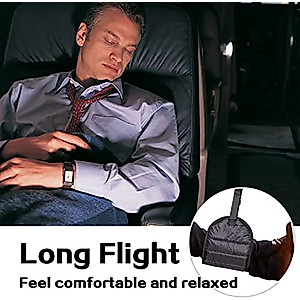 Niuelai Foot Rest Airplane Travel Footrest - Flight Leg Hammock Hanger Sling to Prevent Back, Leg, Knee, Hip Pain & Stiffness - Portable Travel Accessories Adjustable Height for Plane, Train, Office