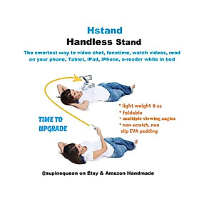 Hstand for Smartphones, Tablet, e-readers, Kindle, Kobo, Nook, iPhone, iPad for Bed, Switch. Adjustable Clamp Holder for Phone, Tablet, iPhone, iPad, Switch Reading and Gaming in bed