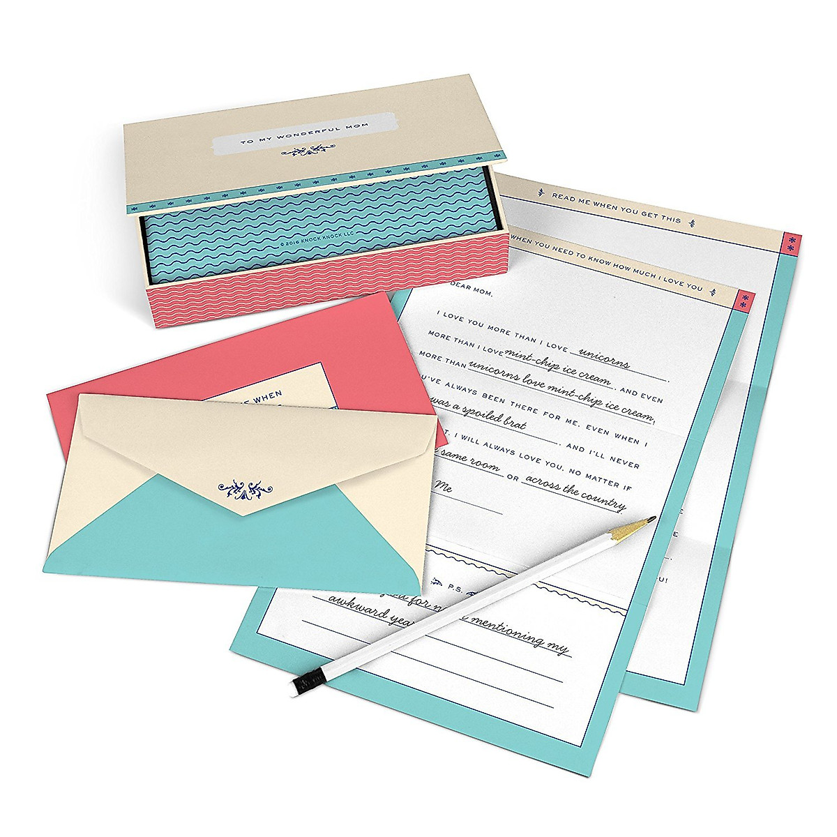 Knock Knock Letters to My Wonderful Mom Read Me When Box