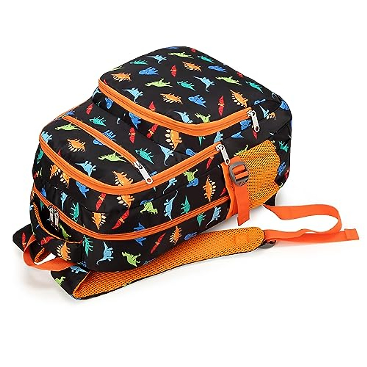 BLUEFAIRY Dinosaur Backpack for Boys Kindergarten Elementary School Bags for Kids Toddler Primary Bookbags for Preschool Lightweight Mochila Para 3 4 5 6 7 Niños Gifts (Orange)