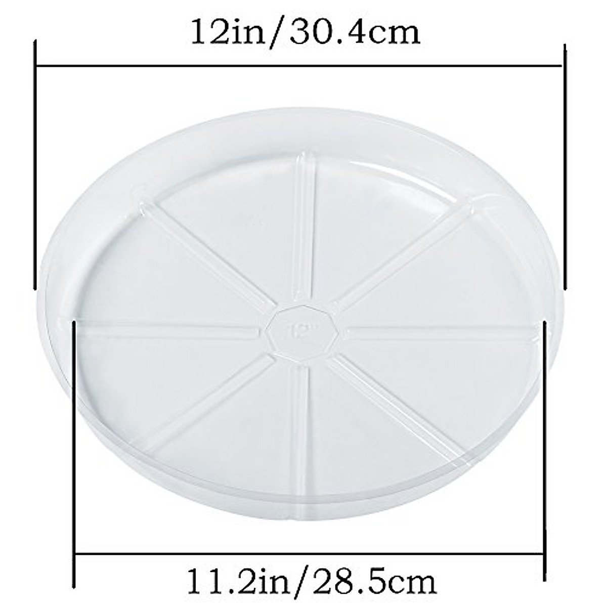 Idyllize 10 Piece of 12 inch Clear Plastic Plant Saucer Drip Trays for pots (12")
