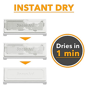 SpaceAid DryingNeat Sink Organizer, Instant Dry Sink Caddy Organizers, Kitchen Sponge Soap Holder Dispenser, Countertop Fast Drying Counter Tray Rack (Bamboo Rack, White)