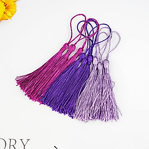 150 Pieces 13CM Bookmark Tassels Silky Craft Tassels for Jewelry Making, Bookmarks,Graduation DIY Projects, 25 Colors