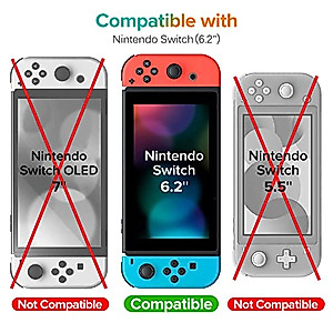 ivoler [3 Pack Screen Protector Tempered Glass for Nintendo Switch, Transparent HD Clear Anti-Scratch Screen Protector Compatible Nintendo Switch