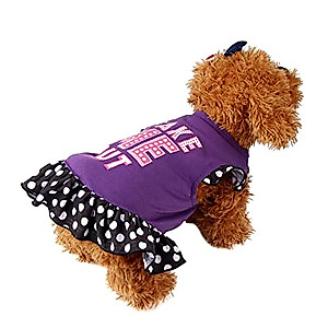 Dog Plush Vest Skirt Cotton Black Puppy Coat Dog Outfits for Teacup Yorkie Boys Girls Sleeveless Beach Dress