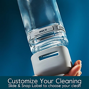 Grove Co. Glass Spray Bottles for Cleaning Solutions, 2-Pack Bundle, Unique Silicon Sleeve Slide & Snap Custom Label, Refillable Spray Bottle, Made from Recycled Glass, 2 x 16oz