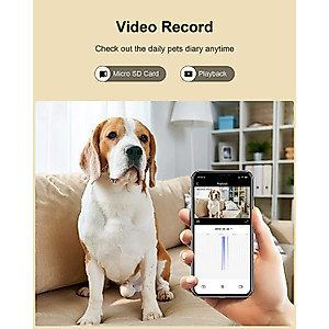 VENZ 2pcs Indoor Security Camera,1080P HD Plug-in WiFi Home Camera for Baby/Dog/Cat/Pet with Phone App,2 Way Audio,Motion Detection,Night Vision,Compatible with Alexa & Google