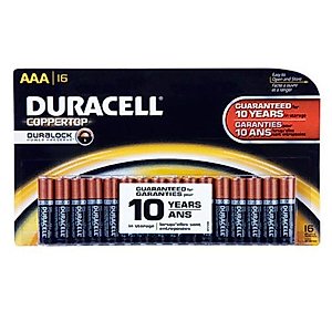 Duracell Coppertop AAA Alkaline Batteries, 16 Ct