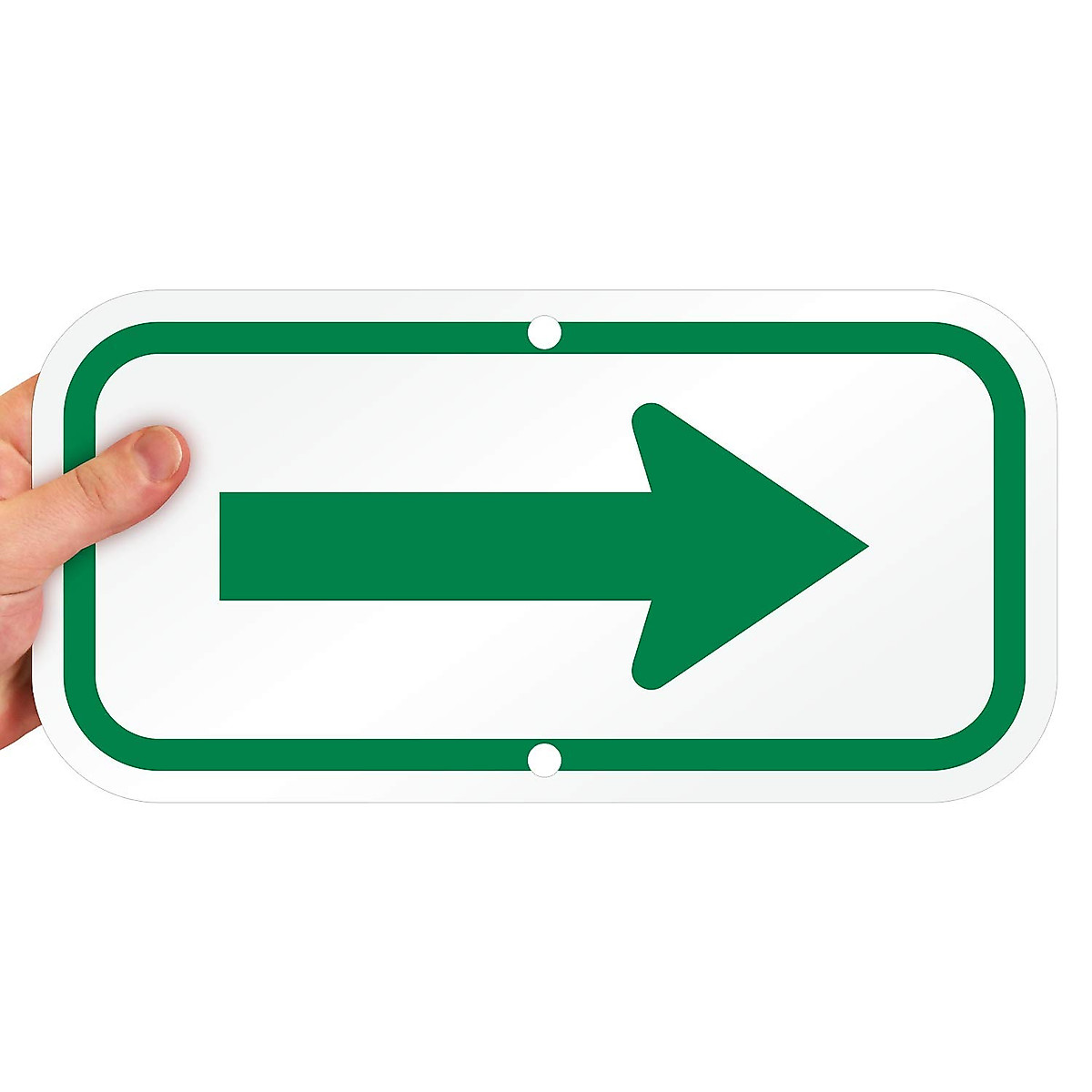 SmartSign “Right Arrow (Green)” Sign | 6" x 12" 3M Engineer Grade Reflective Aluminum