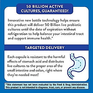 Nature's Way Women's Extra Strength** Fortify Probiotic, 50 Billion Live Cultures, Supports Digestive, Vaginal, & Immune Health*, Plant-Based Prebiotic Fiber, Non-GMO, 30 Capsules (Packaging May Vary)