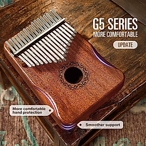 MIFOGE Kalimba Thumb Piano 17 Keys And MIFOGE Ocarina 12 Hole Tones Alto C with Gift Wrapping