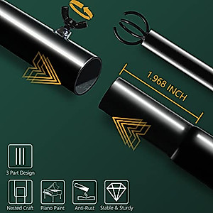 OGoeesy String Light Poles 9.3FT Poles for Outdoor String Lights Spiral Anchor Patio Lighting Stand, 28Φ Metal Posts for String Light, Light Poles for Yard Wedding Parties Home Decor (2 Set)