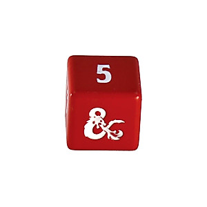 Heavy Metal Red and White D6 Dice Set for Dungeons & Dragons - Great for RPG, DND, MTG as Gamer Dice or Board Gaming Dice