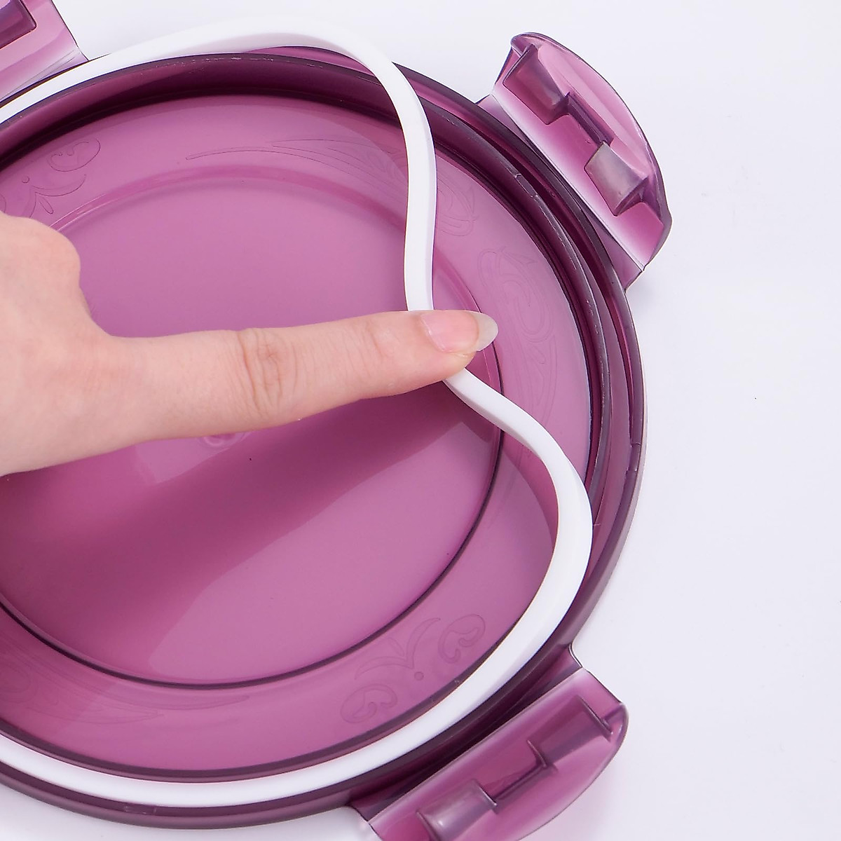 Today's Present Food Storage Container with Lids Set For 4, Plastic Mixing Bowls, Airtight Stackable Leakproof Reusable Storage Containers for Kitchen, BPA Free, Microwave, Freezer, Dishwasher Safe