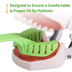 10 PCS Dental Impression Trays Disposable Plastic Small Medium Large Autoclavable Perforated Impression Trays Set Green