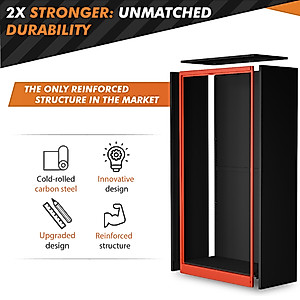 METALTIGER Office Metal Cabinet- Metal Storage Locker with Locking Doors, Steel Gym Lockable Cabinet (72" Wardrobe Key, Black)