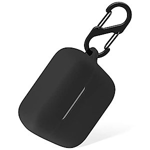 Geiomoo Silicone Case Compatible with Sennheiser CX Plus, Protective Cover with Carabiner (Black)