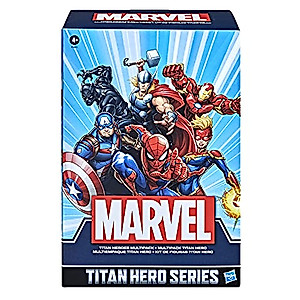 Marvel Titan Hero Series Action Figure Multipack, 6 Action Figures, 12-Inch Toys, Inspired Comics, for Kids Ages 4 and Up (Amazon Exclusive)