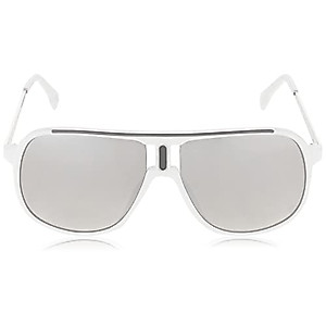 SOUTHPOLE 5070SP Modern Vented Lens UV400 Protective Aviator Pilot Sunglasses. Cool Gifts for Men, 59 mm, White & Grey