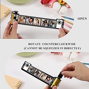 Guiqulai 6 Pack Sublimation Film Roll Keychain Personalized Photo Keychain Camera Memory Keychain Double Sided Sublimation Reel Album (4)
