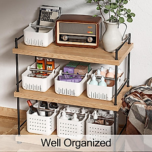 Domonic Home Shower Caddy Portable with Handle, Plastic Shower Caddy Dorm and Mesh Shower Caddy Set for College Dorm,Bathroom,Beach,Swimming,Gym, White