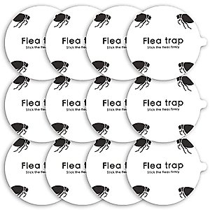 Gotcha! 12 Pack Flea Trap Refill Discs | Sticky Traps Glue Board Refills | Non-Toxic | 7.1 Inch | Eco-Friendly | Family and Pet Safe | Fits Ultimate Flea Trap Aspectek Qremove Victor
