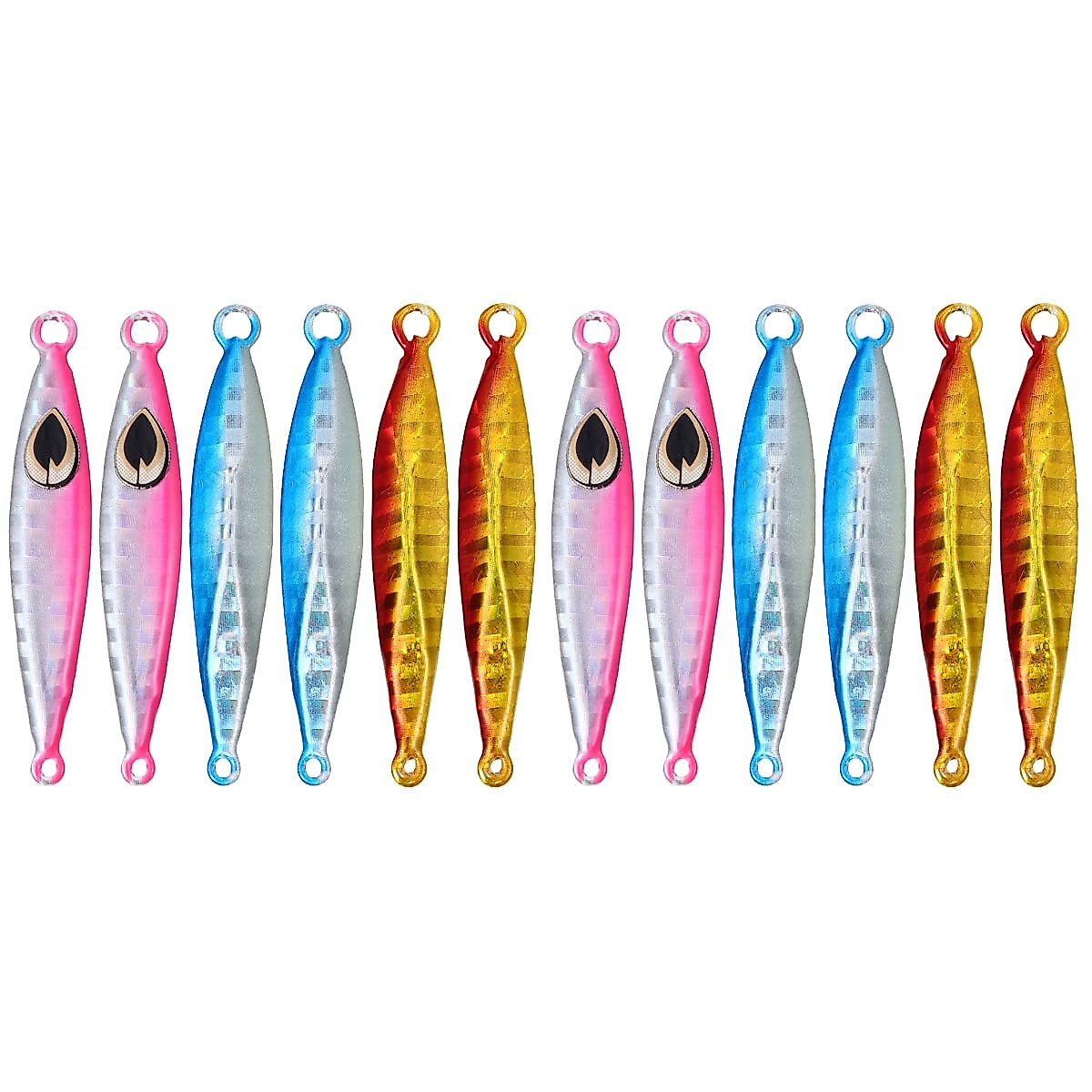 BESPORTBLE 12 pcs Metal Bait Hard Fish baits Hard Lures kit Hard Fishing Lures Fishing Kits Swim Fishing Fish Hook Bait Iron Lures swimbait Saltwater Lures Fishing Tools Iron Plate Fake Bait
