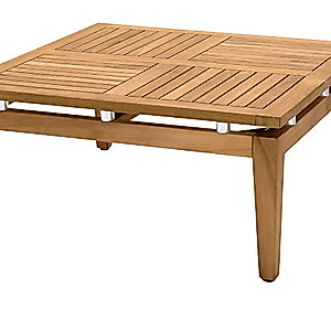 ARMEN LIVING LCARCOTK Arno Outdoor Square Teak Wood Coffee Table