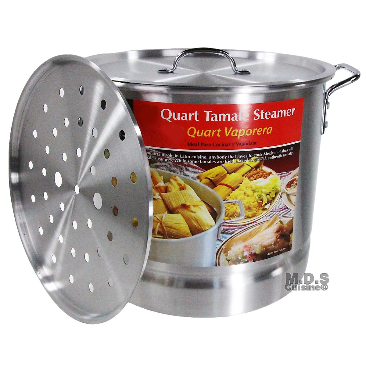 Stockpot Set With Steamer Aluminum Vaporera Tamalera Traditional Stock Pot Olla Tamale (Set 8Qt / 20Qt)