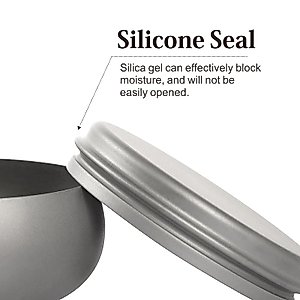 Airtight storage container with lid, airtight and waterproof containers - all made of pure titanium - keep content fresh and dry (1)