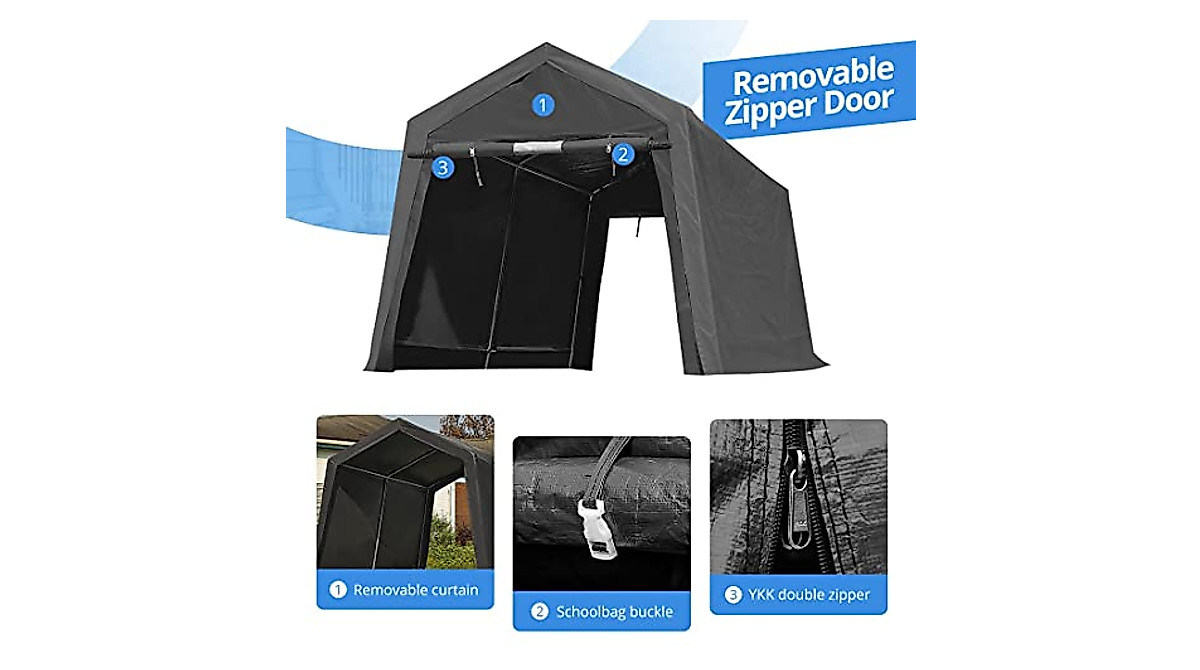 Advance Outdoor 10x10 Ft Heavy Duty Canopy Shelter for Snowmobiles & Tools