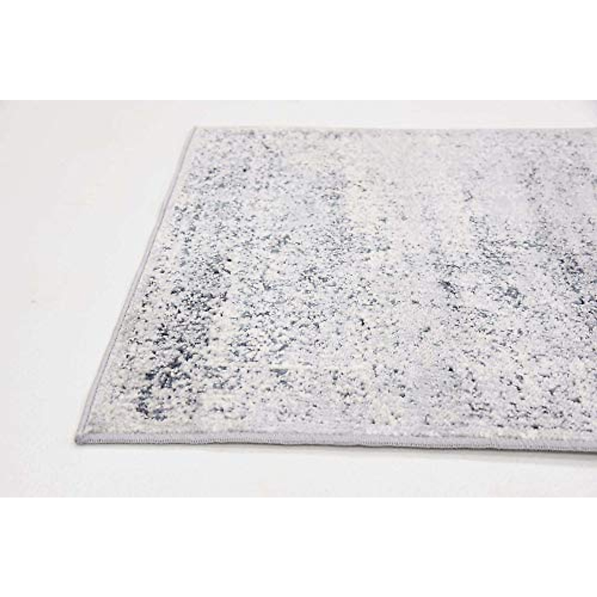 Unique Loom Chateau Collection Distressed, Textured, Vintage, Border, Rustic, Traditional Area Rug, 2 ft 2 in x 6 ft 7 in, Navy Blue/Beige