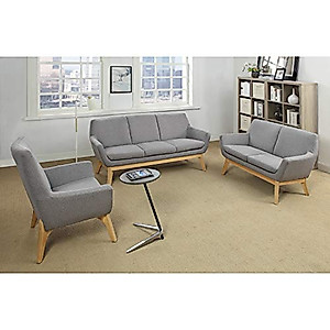 Lorell LLR68962 Quintessence Collection Upholstered Loveseat Sofa Gray