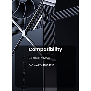 Fasgear PCI-e 5.0 Extension Cable 30cm/1ft 16 Pin(12+4) Male to PCIE 3x8Pin(6+2) Female Sleeved 12V-2x6 Extension Cable 12VHPWR Cable for GPU RTX 5080 5070 5070Ti 3090Ti 4070Ti 4080 4090