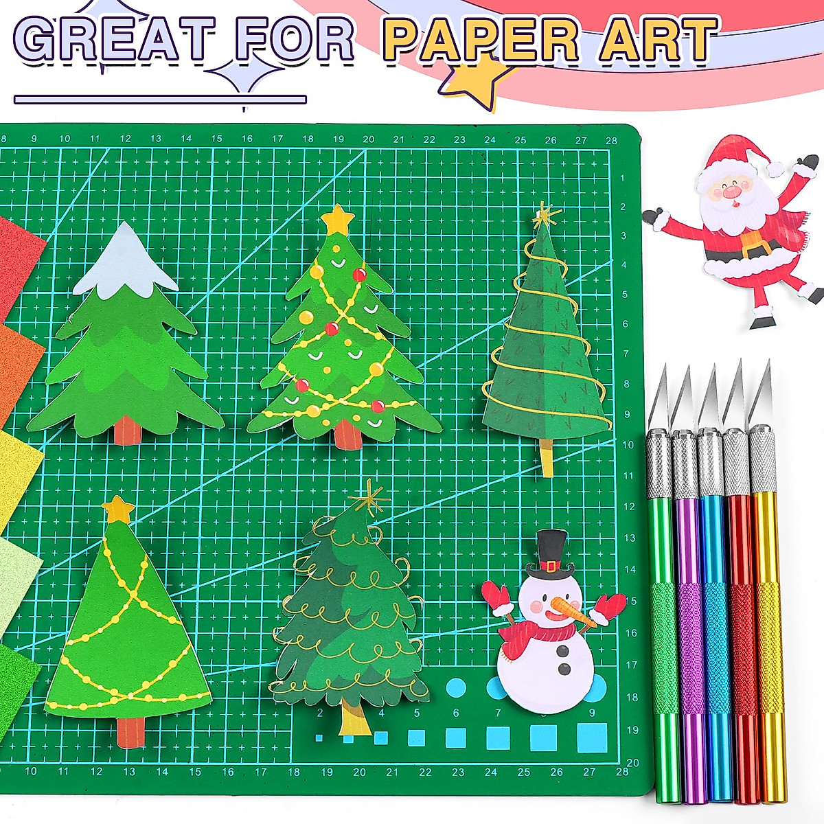 DIYSELF 20 Pack Exacto Knife, Exacto Knives Bulk, Craft Knife for Paper, Wood, Cardboard, Plastic, Stencil, Art, Clay, Hobby Knife with Exacto Knife Blades, Precision Knife