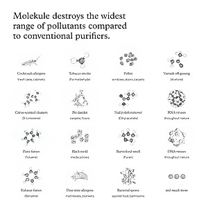 Molekule Air Pro Air Purifier for Large Rooms up to 1000sq. ft. with PECO Technology, Compatible with Alexa, Eliminates Smoke, Mold, Bacteria & Other Pollutants for Clean Air – Silver