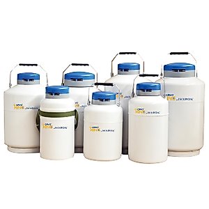 CryoKING Liquid Nitrogen Tank Cryogenic Container Aluminum Alloy Portable Dewar Series 6L with 6 Canisters