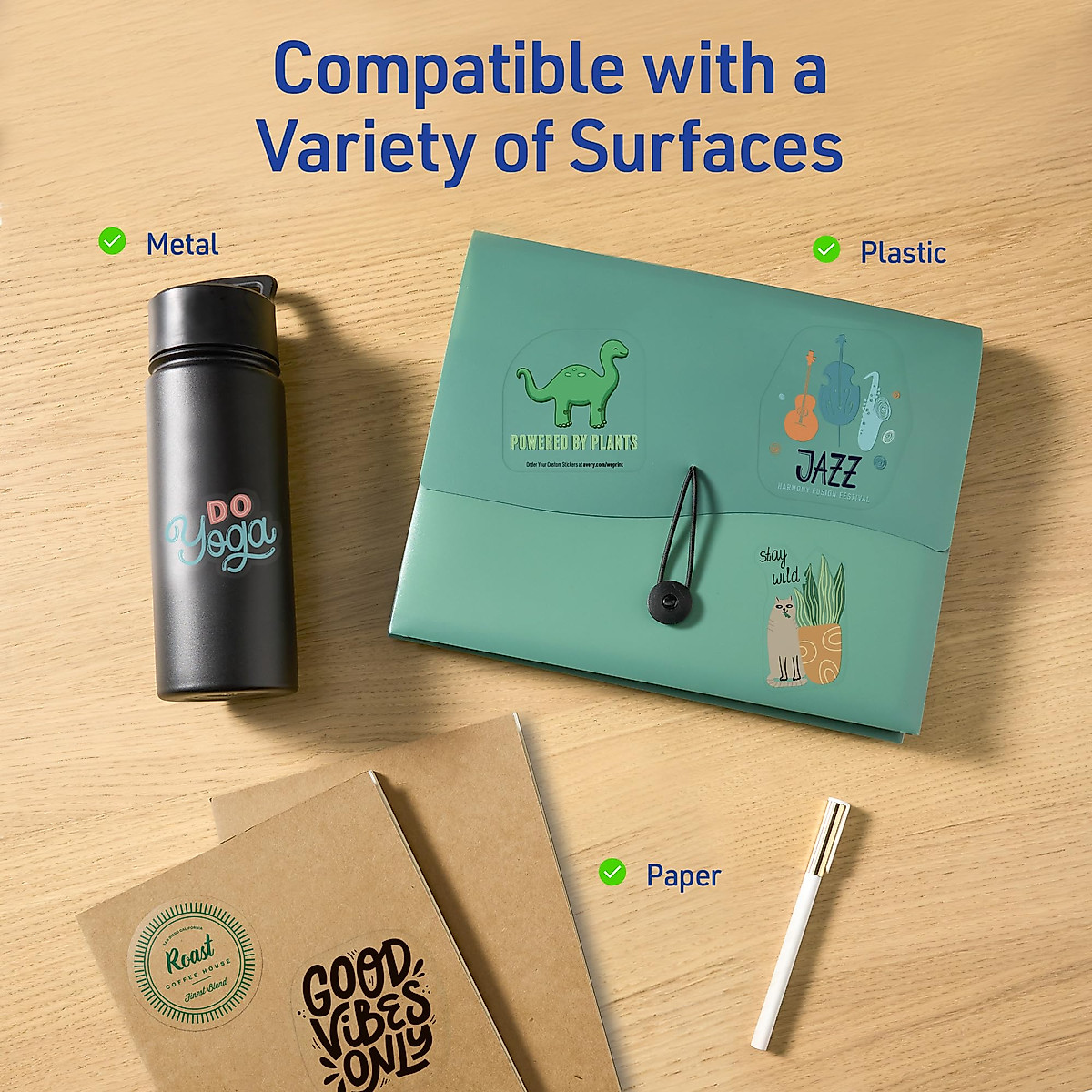 Avery Printable Sticker Paper, Glossy Clear, 8.5" x 11", Laser & Inkjet Printers, 7 Sheets (4397)