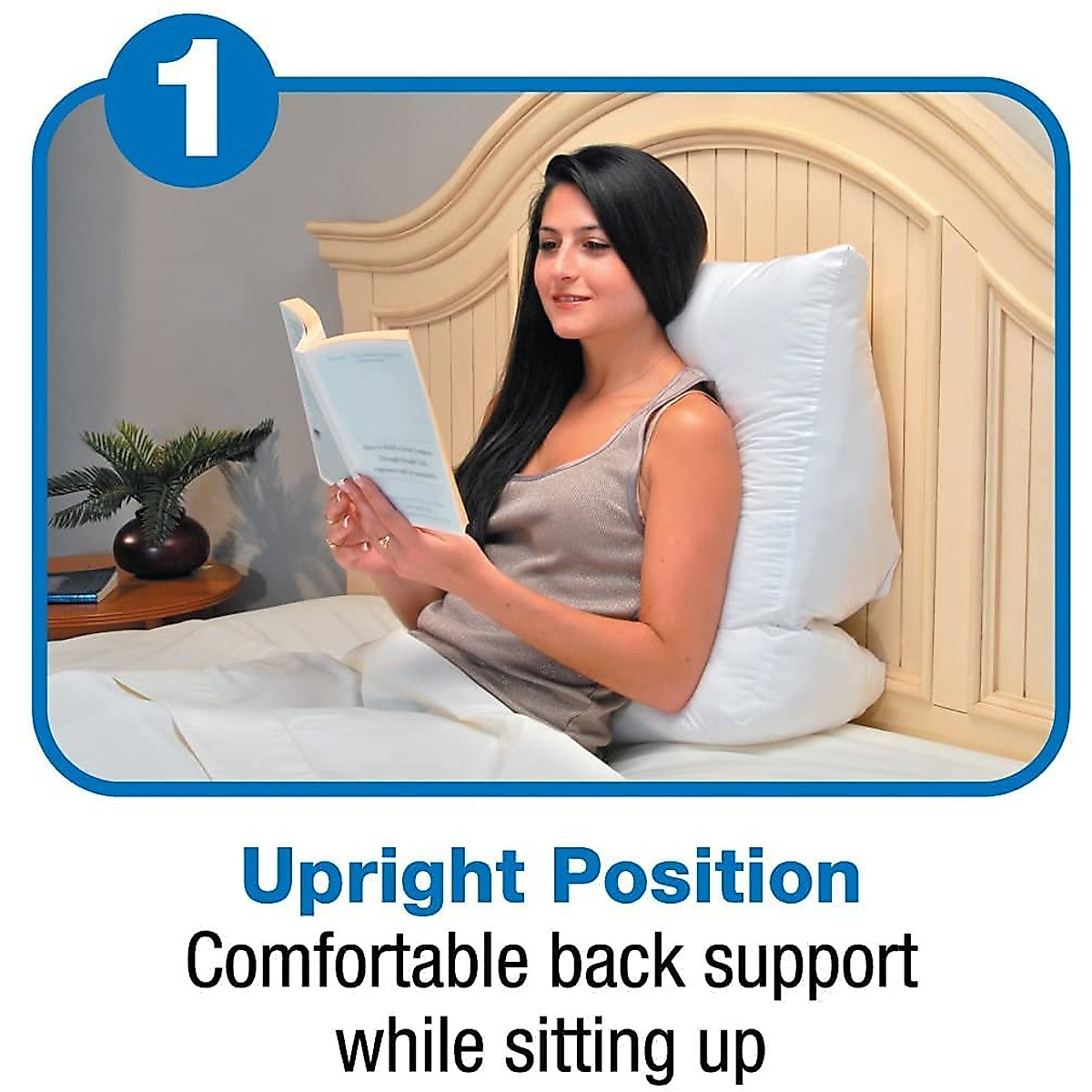 Contour Flip Pillow - 10-in-1 Rest Positions Wedge Pillow for Gentle, Plush Elevation for Back, Knees, Legs or Stomach Support Comfort & Relief - Standard Size (20 inch Width - Pillow ONLY)