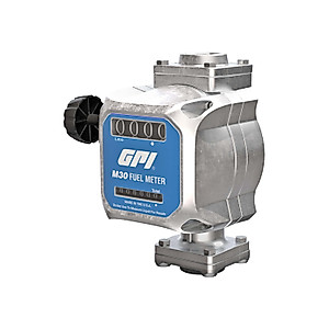 GPI - M30 Modular Mechanical Fuel Meter in litres, 19 to 114 litres/min, 1" NPT Inlet/Outlet (165100-02)