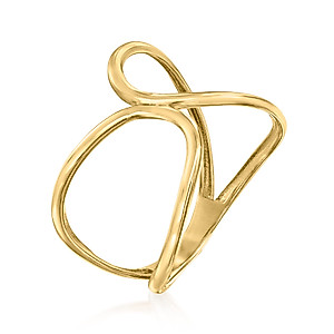 Canaria 10kt Yellow Gold Open-Space Twist Ring. Size 9