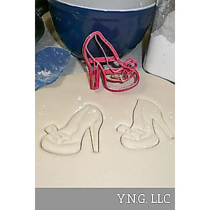 WHEELS OR HEELS GENDER REVEAL BABY SHOWER SET OF 3 COOKIE CUTTER MADE IN USA PR1193
