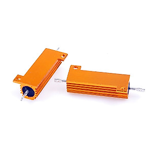LM YN 50 Watt 150 Ohm 5% Wirewound Resistor Electronic Aluminium Shell Resistors Gold (Pack of 2)