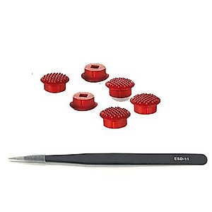 Profile Trackpoint Caps，6 pcs OBKJJ Super Low TrackPoint Red Cap for Lenovo ThinkPad T460s T460p x1 Carbon 4th P50 P70 S2 T470S(+1 Antistatic Tweezers)