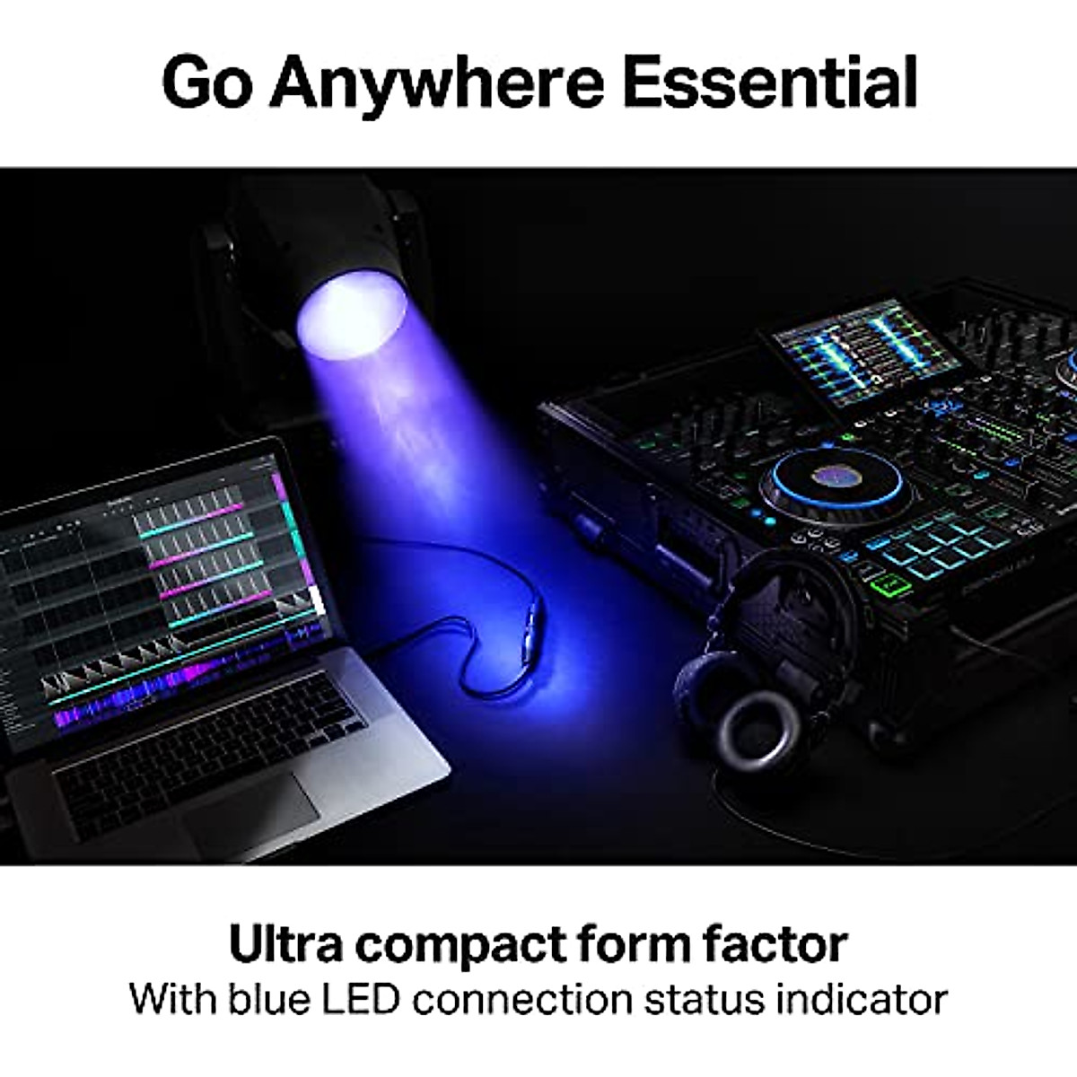 SoundSwitch Micro DMX Interface - Ultra-Compact USB to DMX Interface with 3-Month Free SoundSwitch Software Access